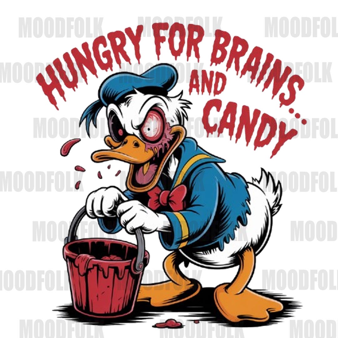 Zombie Donald Duck Halloween Digital PNG | Hungry for Brains Candy ...