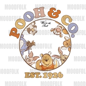 Pooh & Co. Vintage PNG Digital Download – Classic Winnie Clipart for ...