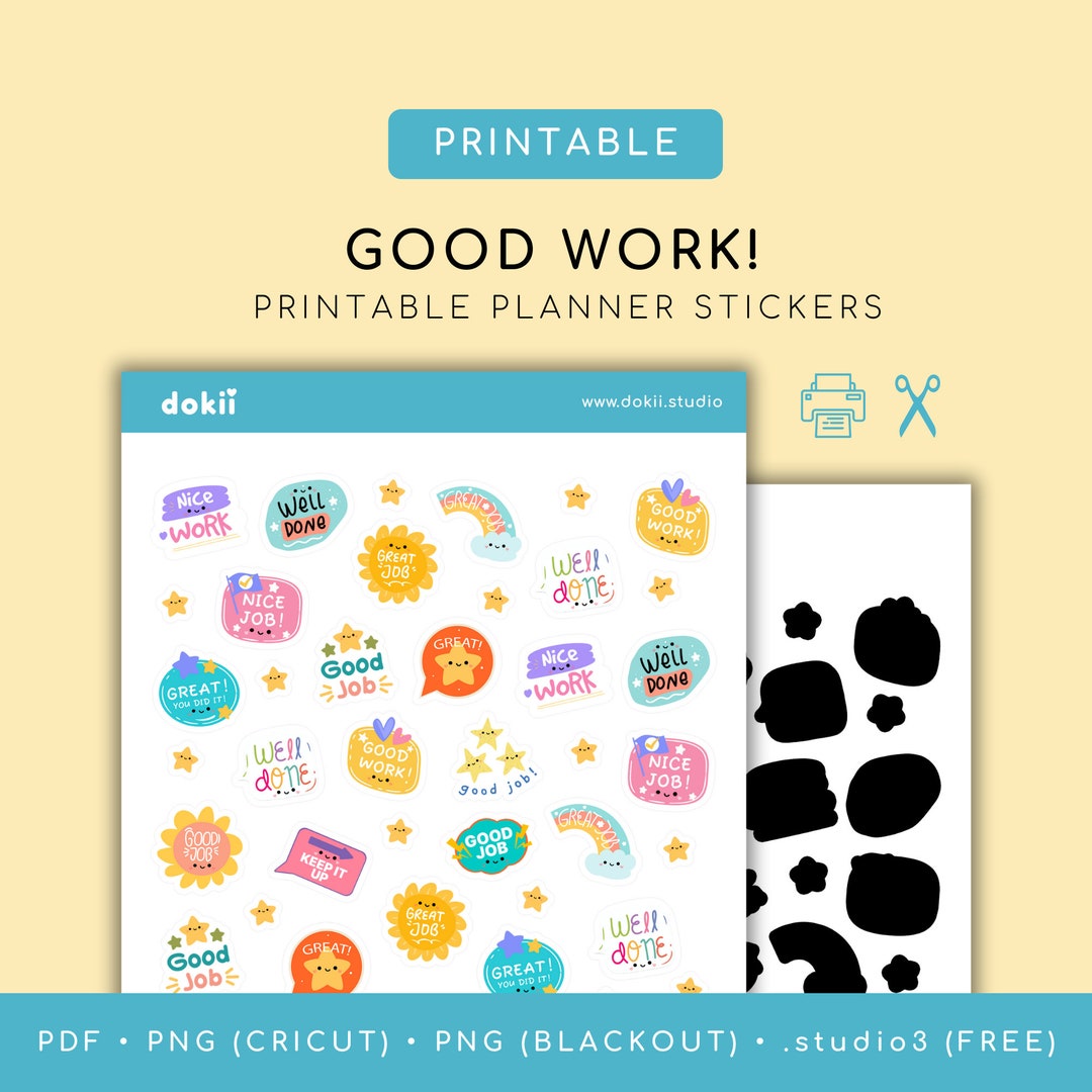 NEW! Teacher Reward Printable Stickers | Student Good Work Printable ...