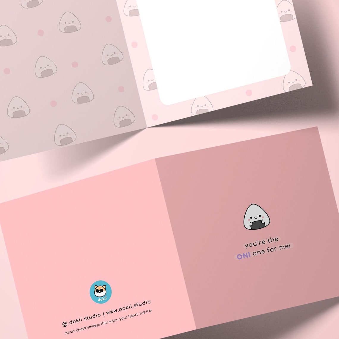 Cute Onigiri Greeting Card | Funny Sushi Anniversary Card Pun for ...