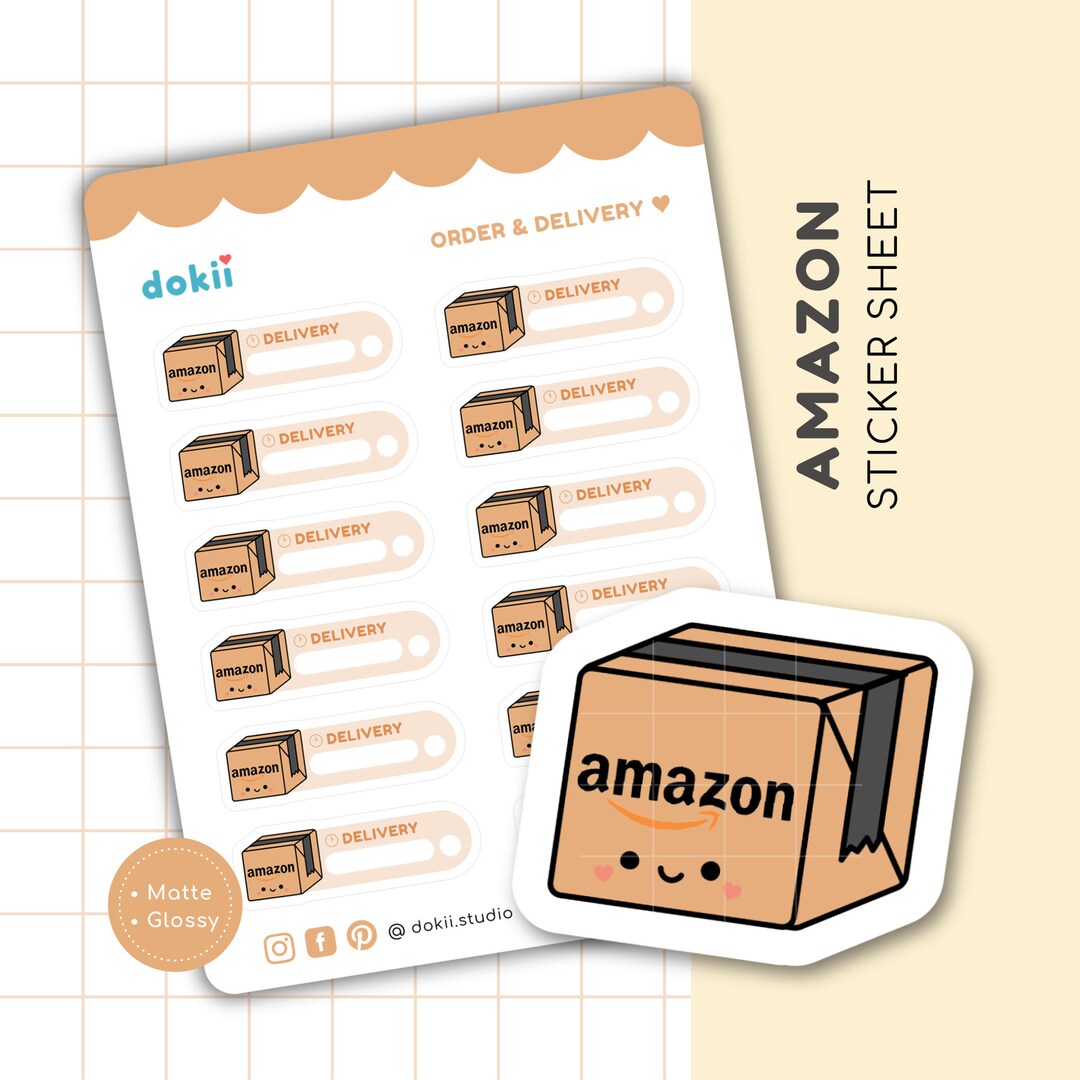 AMAZON Delivery Tracker Sticker Sheet | Cute Online Delivery Tracker ...