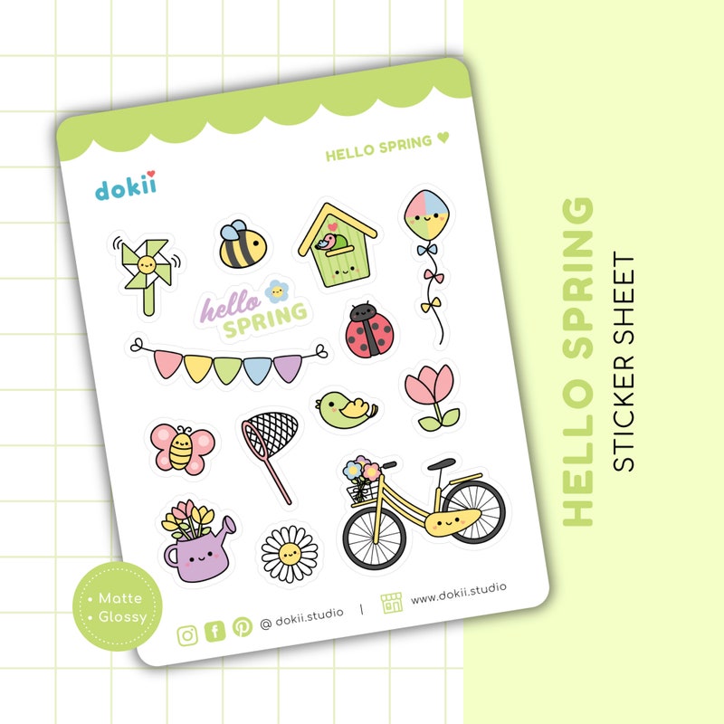 Spring Stickers - Etsy UK