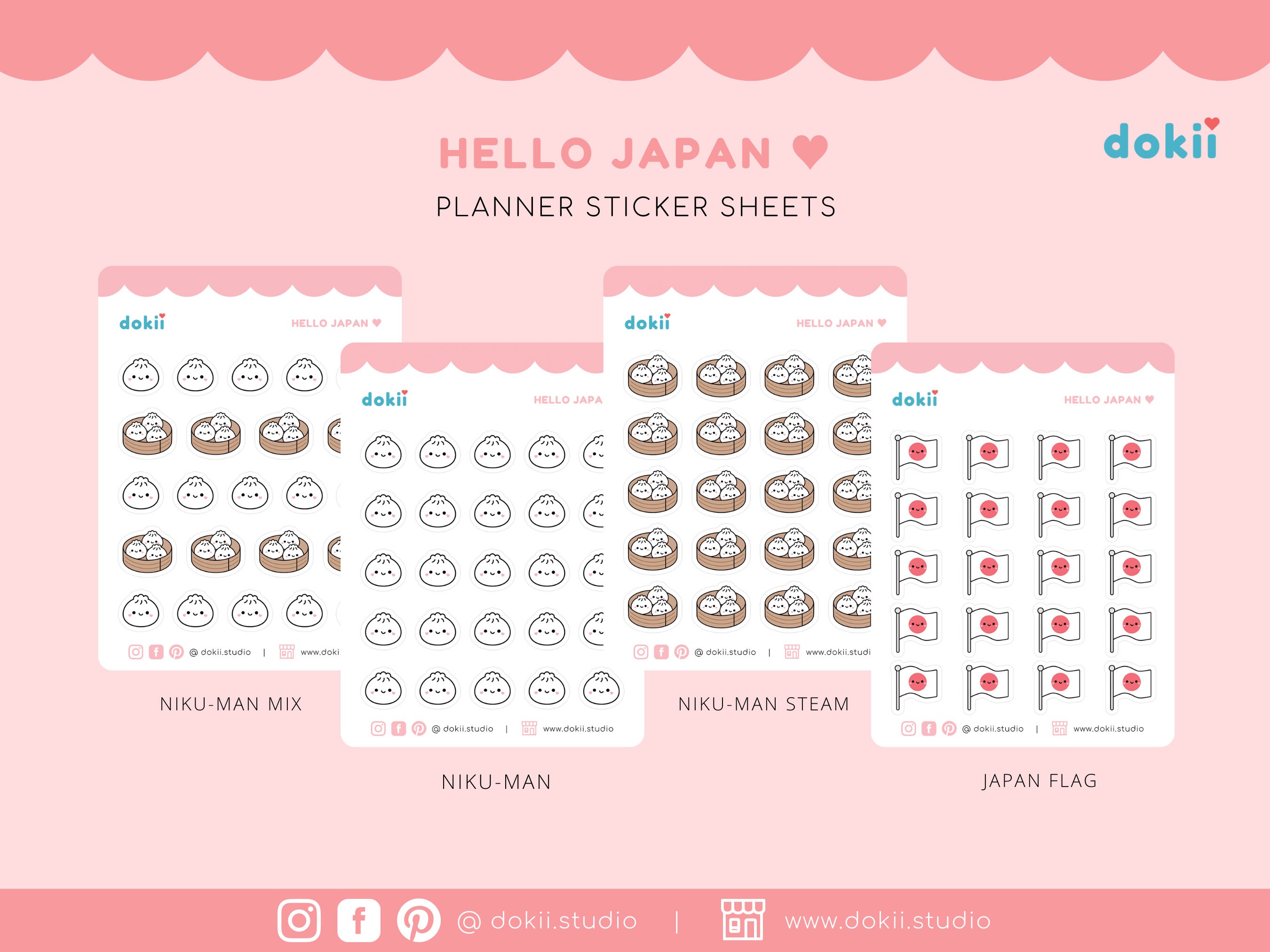 Kawaii Sakura Season Sticker Sheet | Cute Japanese Cherry Blossom ...