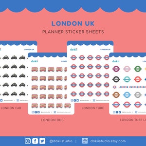 Kawaii London Tube Sticker Sheet Cute UK British Transport - Etsy