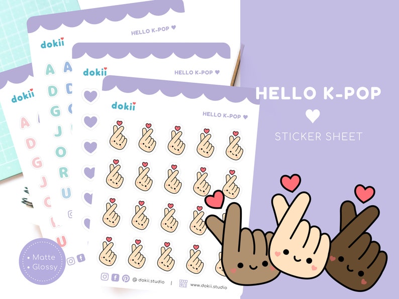 Kawaii K-POP Sticker Sheet Cute Korean Planner Stickers - Etsy