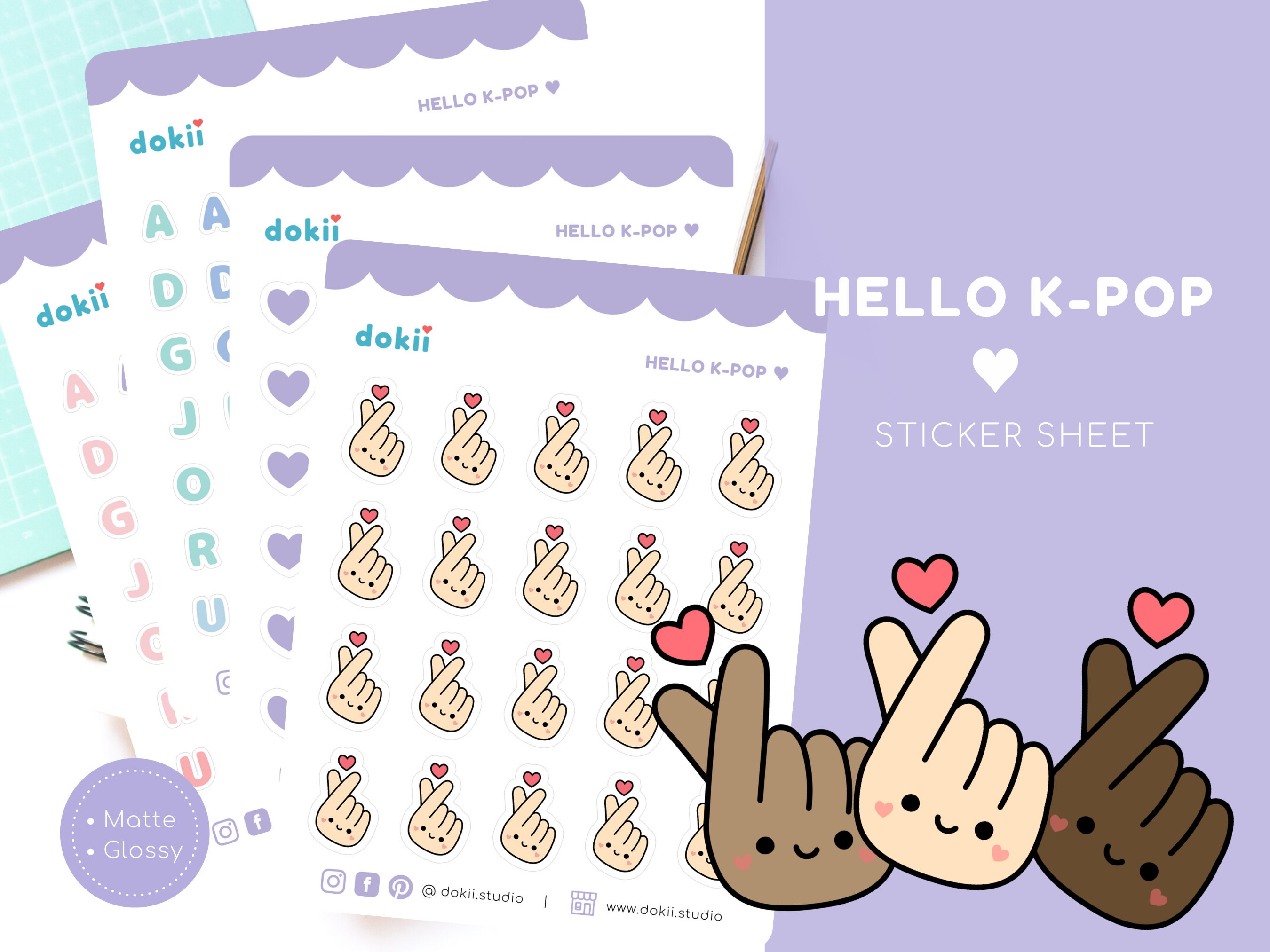 Kawaii K-POP Sticker Sheet Cute Korean Planner Stickers - Etsy