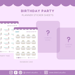 Cute Birthday Reminders Sticker Sheet | Kawaii Birthday Tracker ...