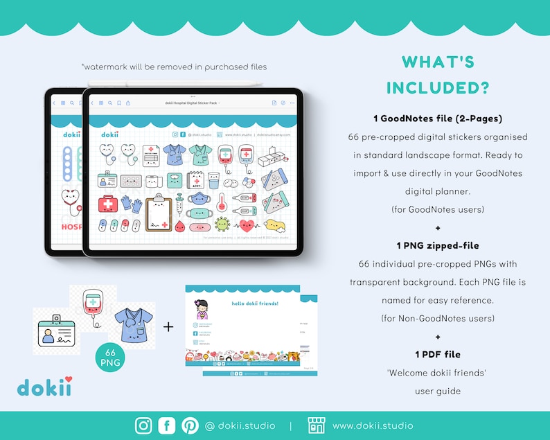 Kawaii Hospital & Medical Digital Sticker Pack Cute Medical - Etsy