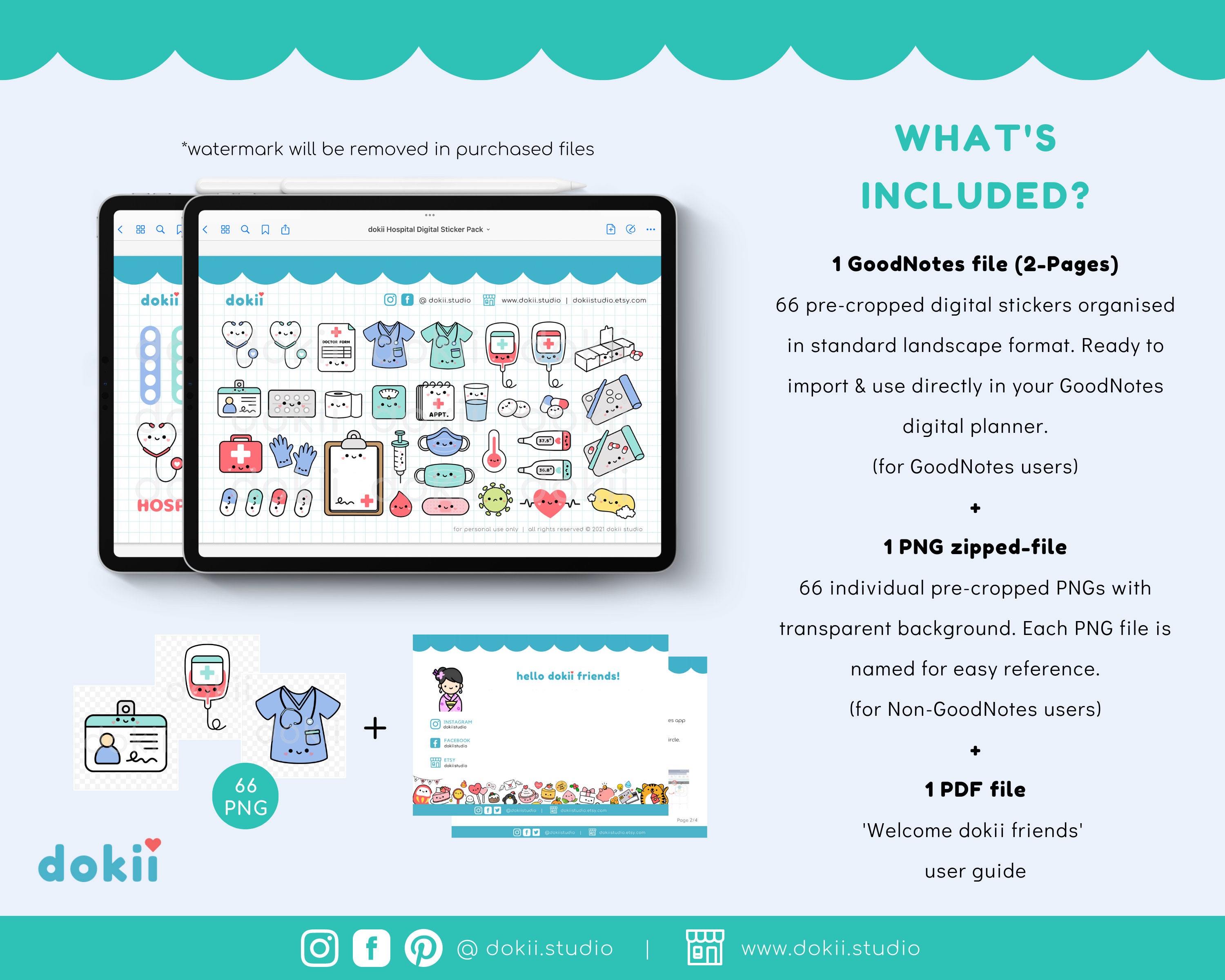 Kawaii Hospital & Medical Digital Sticker Pack Cute Medical - Etsy UK