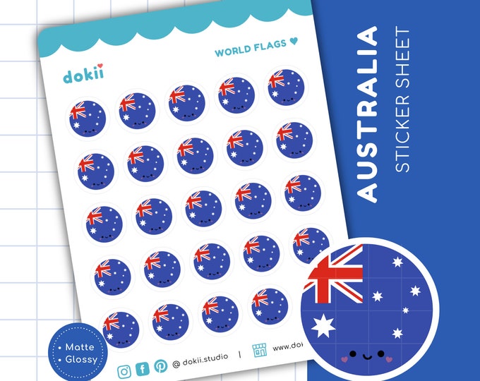 Australian Flag Decal, Patriotic Vinyl Sticker, Unique Australia ...