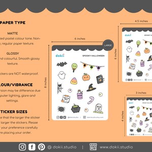 Kawaii Ghost Sticker Sheet | Cute Ghost Planner Stickers Halloween ...