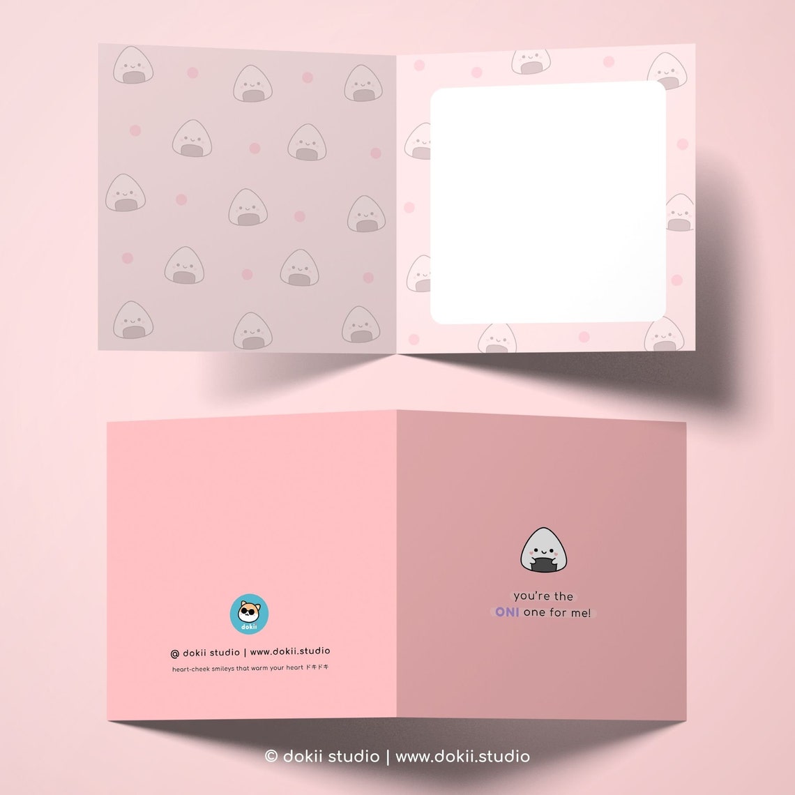 Cute Onigiri Greeting Card | Funny Sushi Anniversary Card Pun for ...