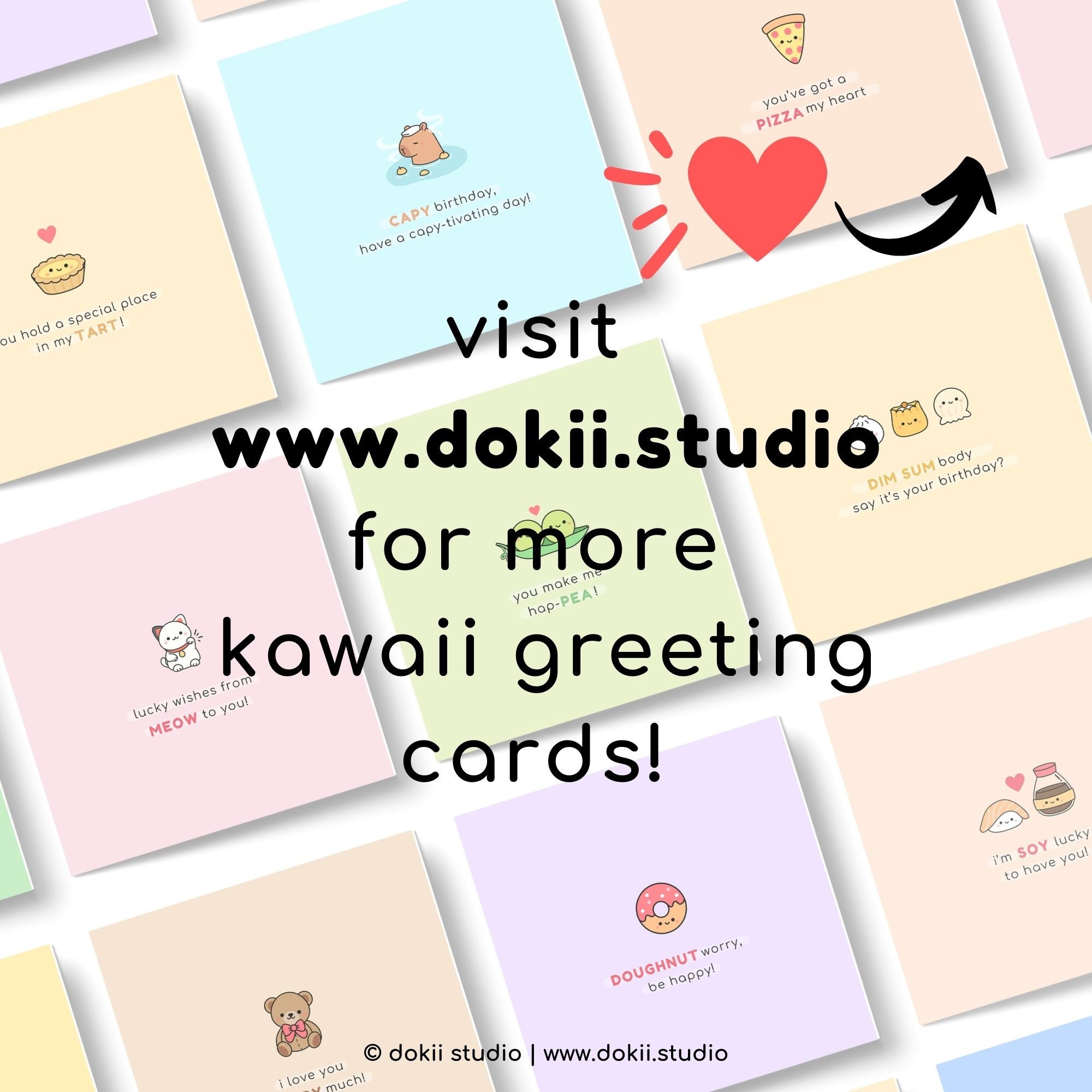 Kawaii Mochi Card Valentine's Day Card | Cute Japanese Mochi Card ...
