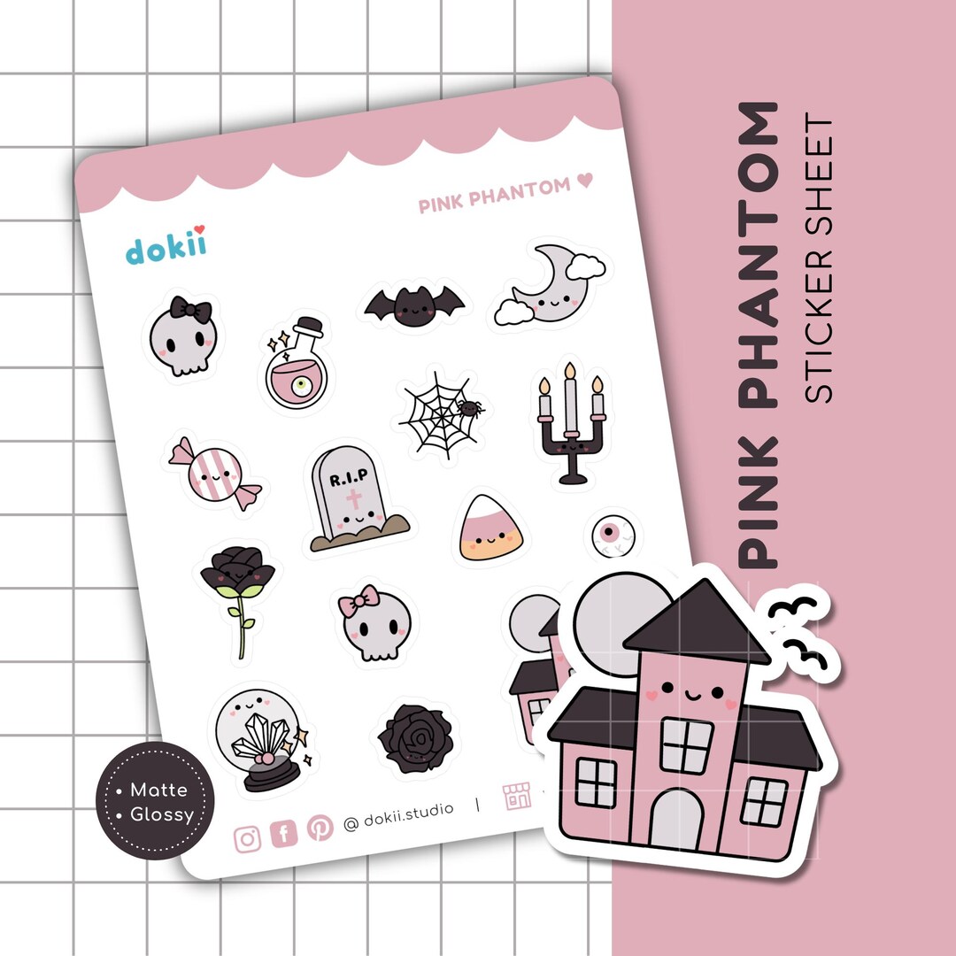 Cute Halloween Sticker Sheet | Kawaii Halloween Planner Stickers ...