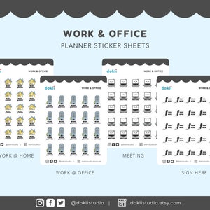 Work From Home Planner Sticker Sheet | Cute WFH Sticker Work From Home ...
