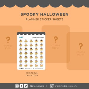 Kawaii Halloween Sticker Sheet | Cute Spooky Season Planner Sticker ...