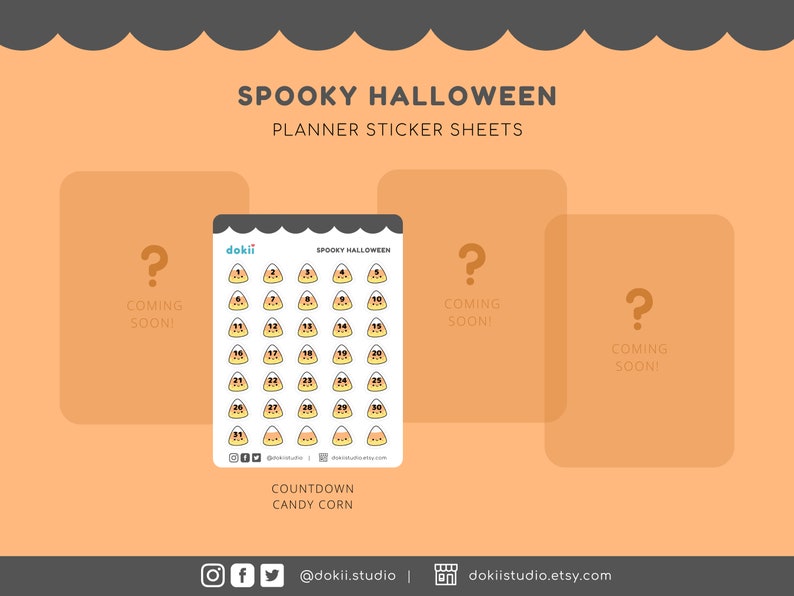 Kawaii Ghost Sticker Sheet | Cute Ghost Planner Stickers Halloween ...