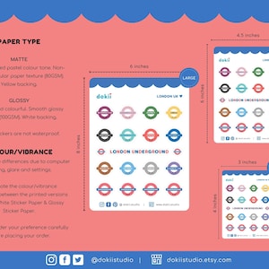 Kawaii London Tube Sticker Sheet | Cute UK British Transport ...