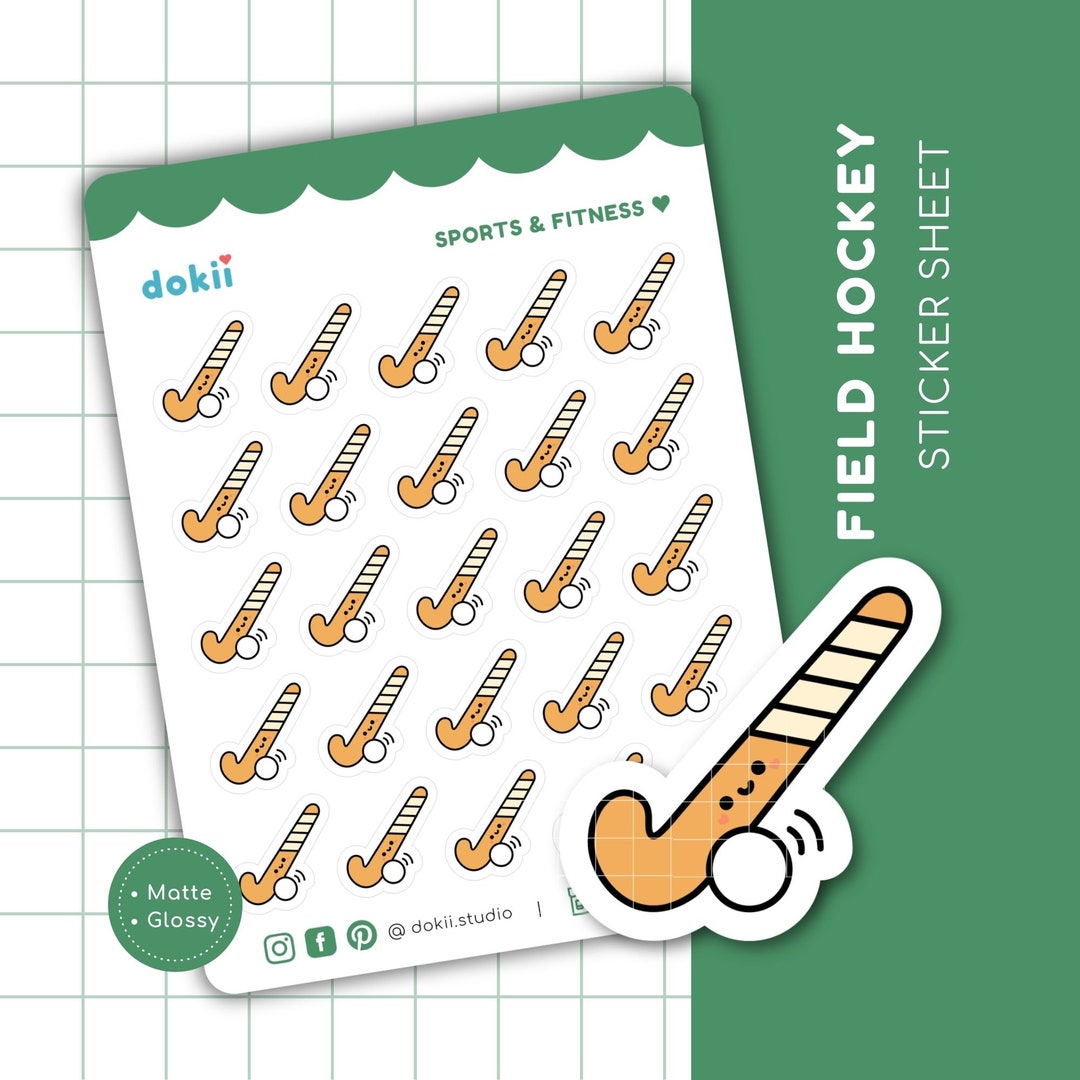 Field Hockey Sticker Sheet | Cute Hockey Stickers Sports Hockey ...