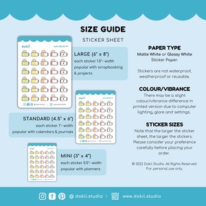 Energy Tracker Sticker Sheet | 30 Cute Energy Planner Sticker Beanii ...
