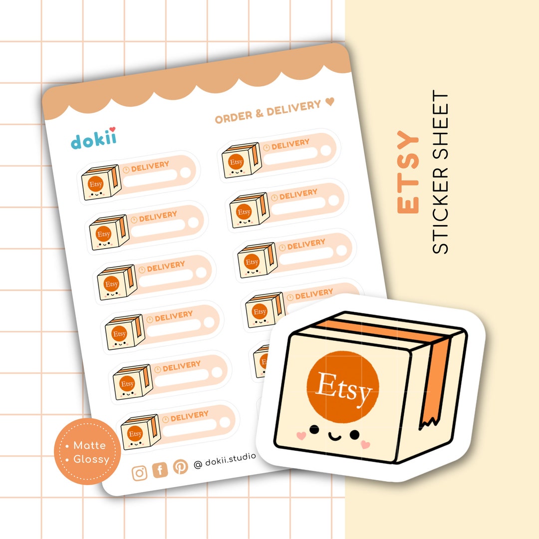 ETSY Delivery Tracker Sticker Sheet | Cute Online Delivery Tracker ...