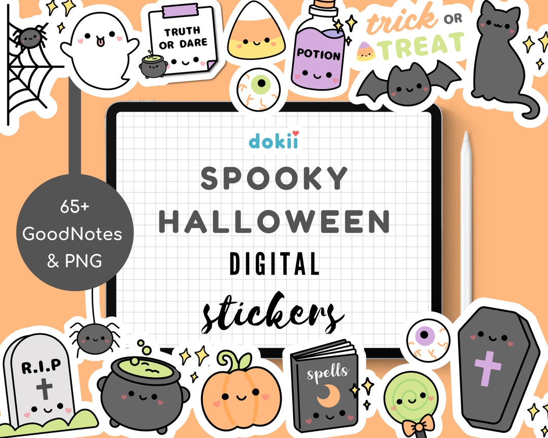 Cute Halloween Digital Stickers | Kawaii Halloween Stickers, Halloween ...