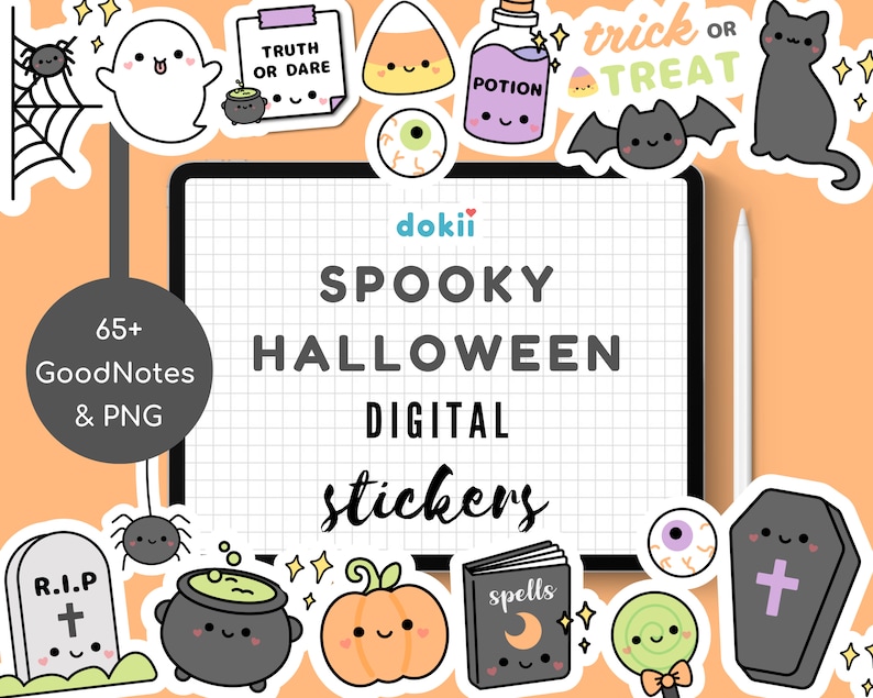 Cute Halloween Digital Stickers | Kawaii Halloween Stickers, Halloween ...