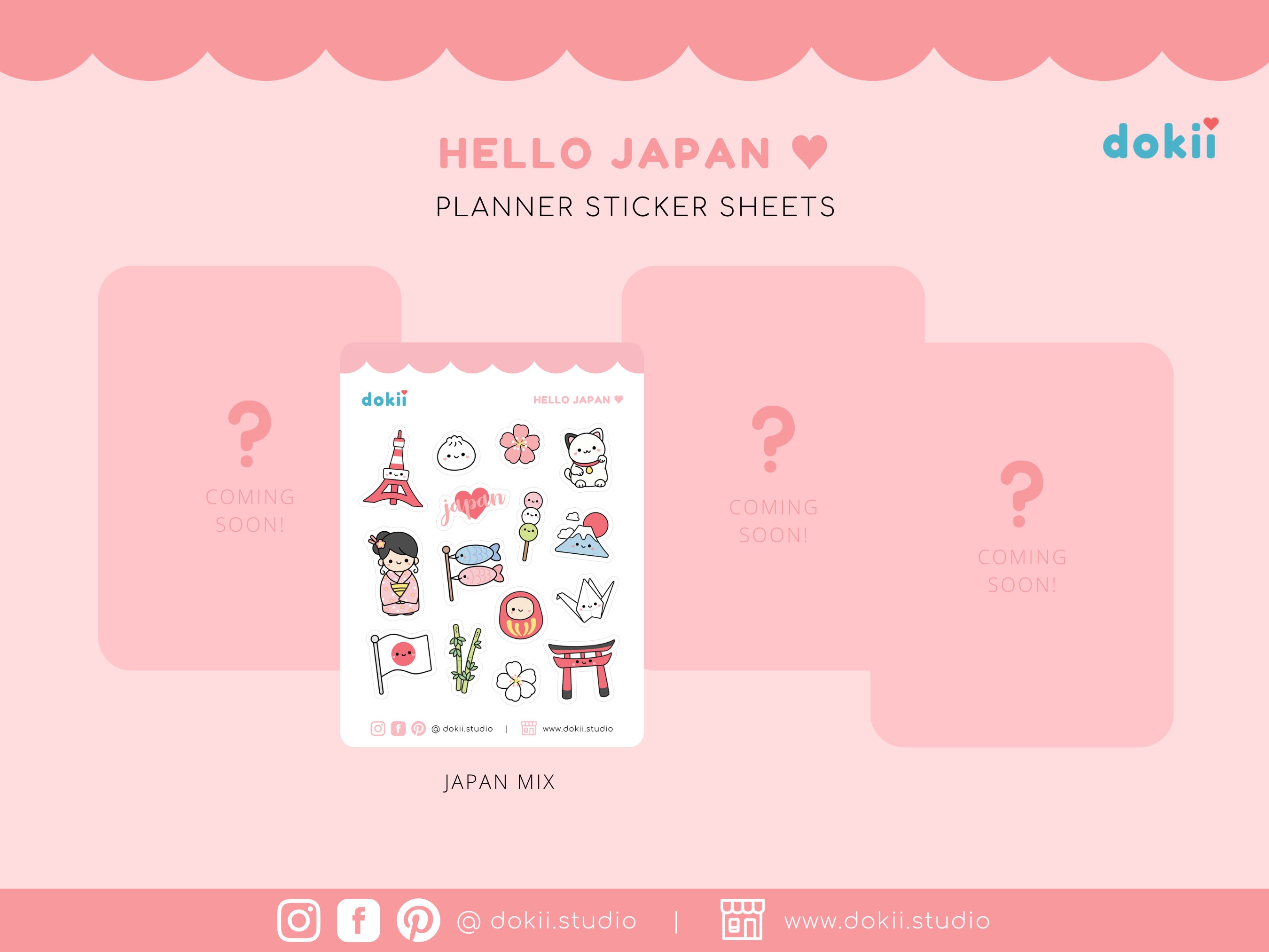 Kawaii Sakura Season Sticker Sheet | Cute Japanese Cherry Blossom ...