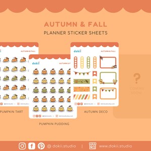 Kawaii Autumn Sticker Sheet | Cute Fall Planner Sticker October ...