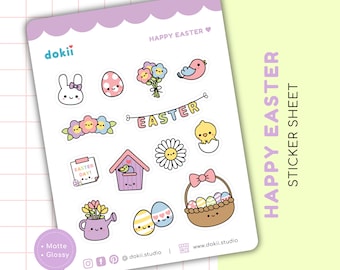 Easter Sticker Sheet - Planner & Journal Stickers - Etsy