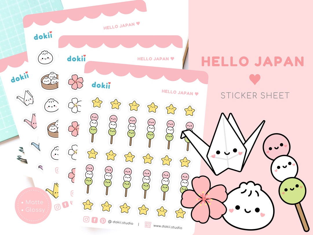 Kawaii Japan Sticker Sheet Cute Japanese Sticker Snacks - Etsy