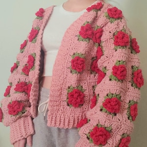 The Rose Cardigan Crochet Pattern (PDF ONLY) - Etsy