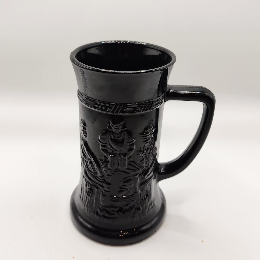 Vintage Black Indiana Glass Tiara Exclusive Stein 5-7/8" Tankard Mug - Etsy