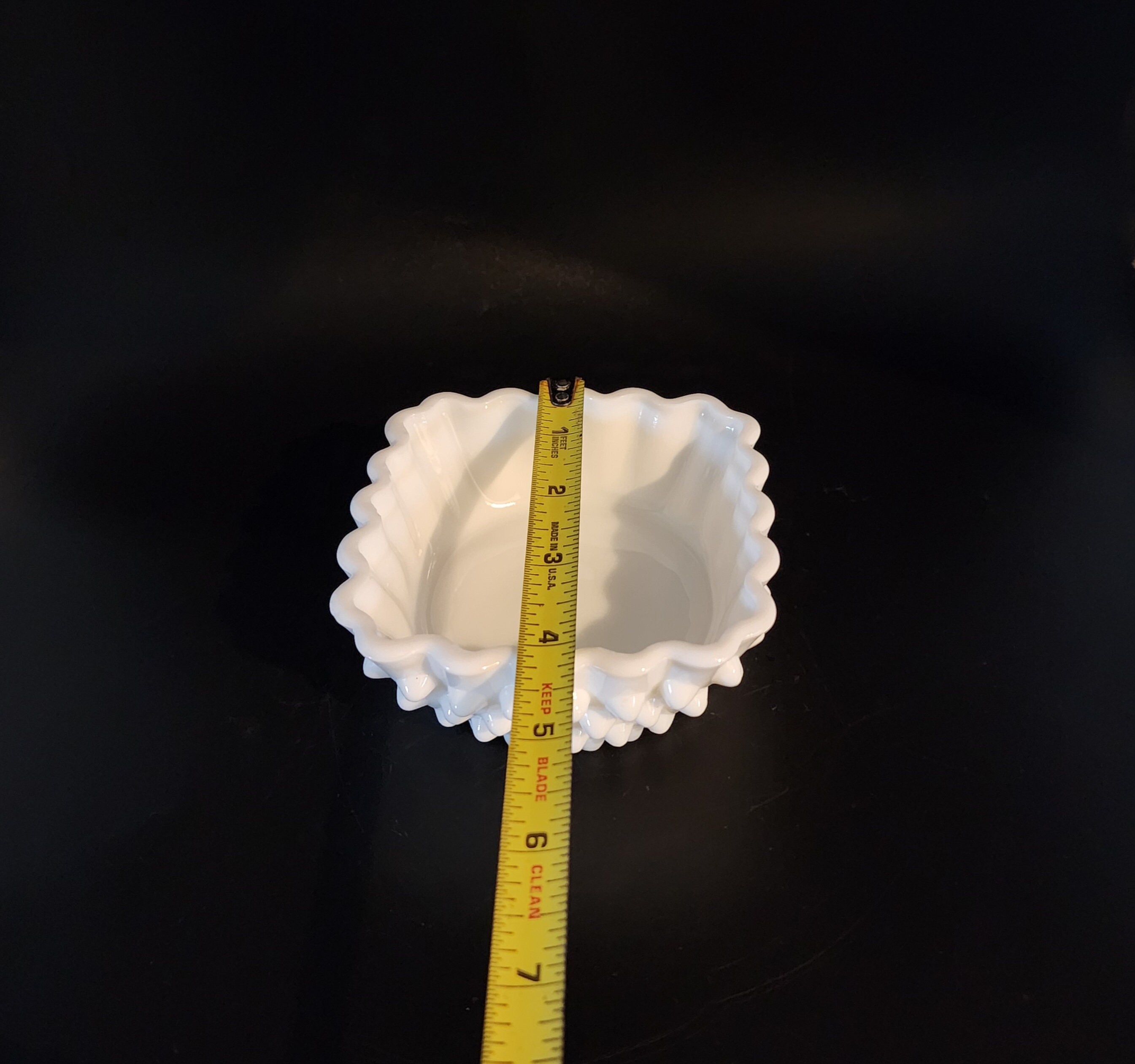 Fenton Milk Glass Hobnail Crown Edge Candy Jar / Vase No Lid - Etsy