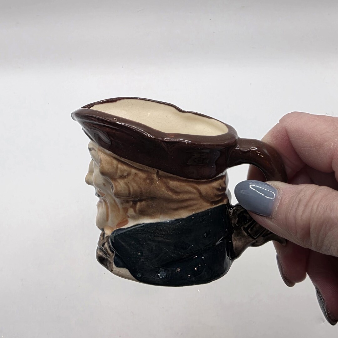 Toby Mug, Creamer - Mustached Man and Rifle Handle, Hand Painted - Etsy