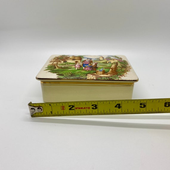 Vintage Sandland Ware Trinket Box, Hand-Painted Engli… - Gem