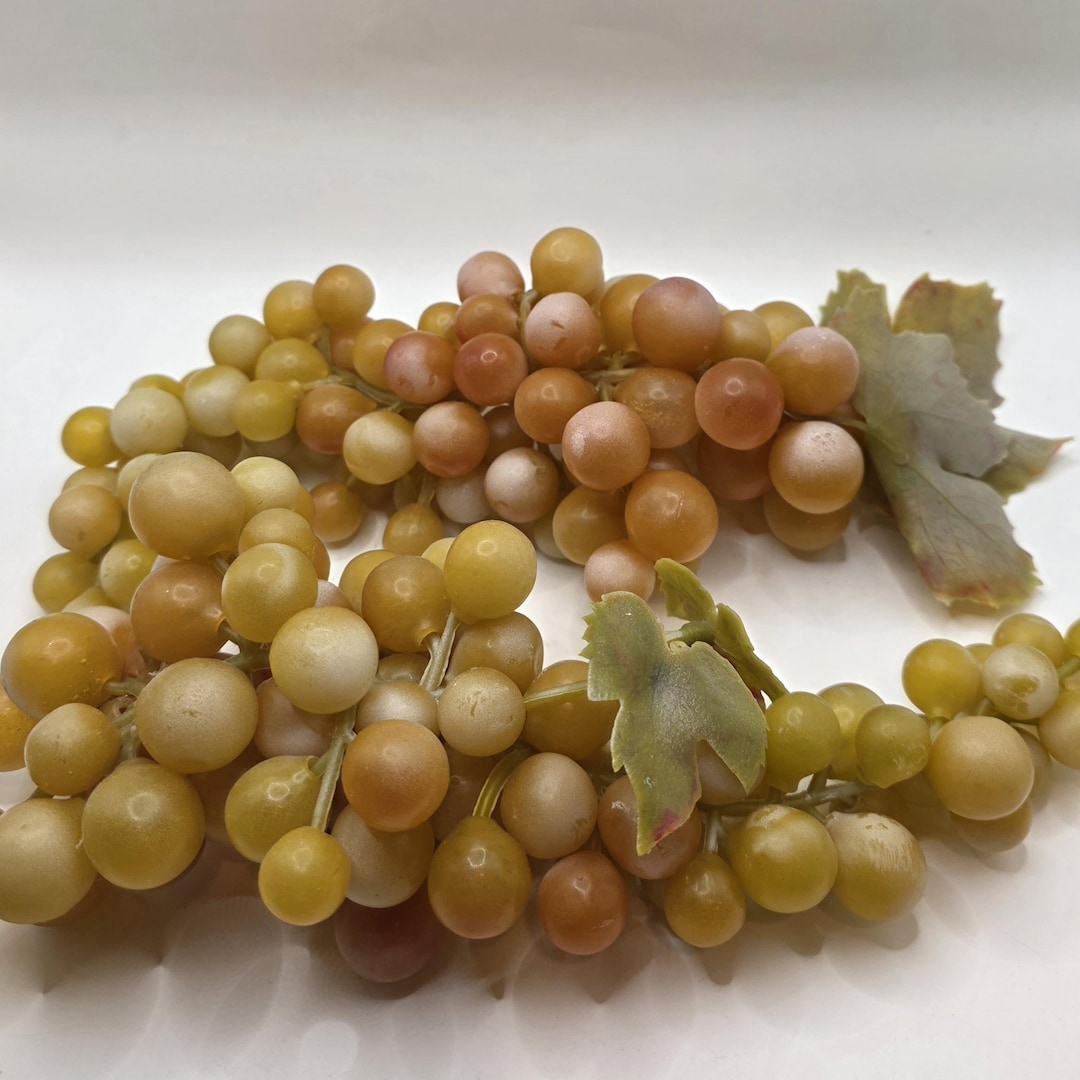 Large Yellow Green Grape Cluster Decoration Fake Faux Fruit Life Like ...