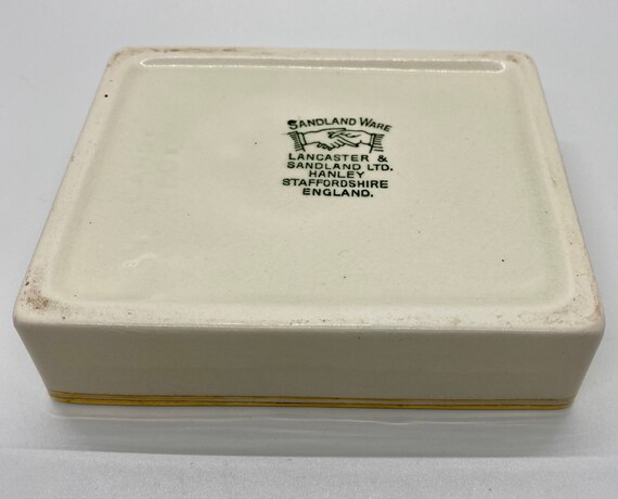 Vintage Sandland Ware Trinket Box, Hand-Painted Engli… - Gem