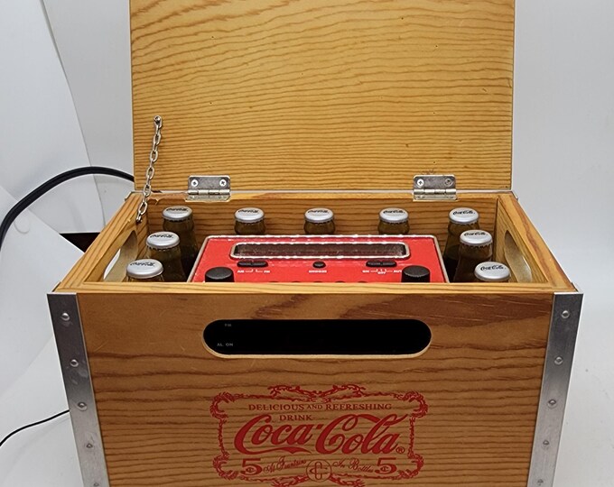 Retired COCA-COLA Wood Crate Digital Alarm Clock Radio - Etsy