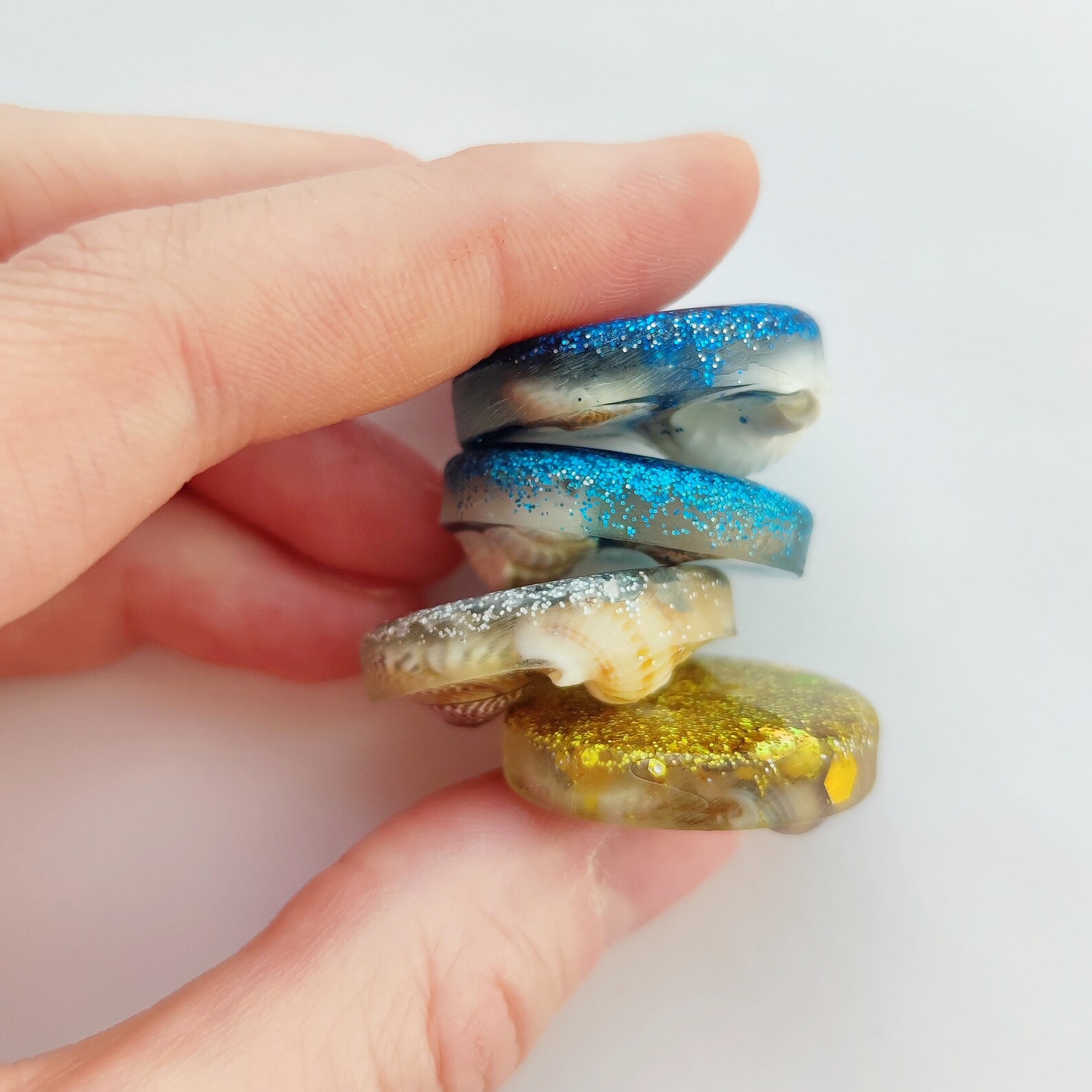 Resin Seashell buttons Real Sea shell marine Sewing buttons | Etsy