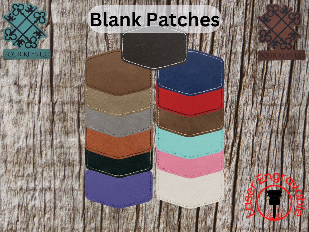Leatherette Patches Blank With Heat Adhesive, Hexagon 3"x2"| Glowforge ...