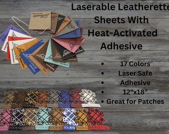 Laserable Leather With Heat Activated Adhesive - Etsy