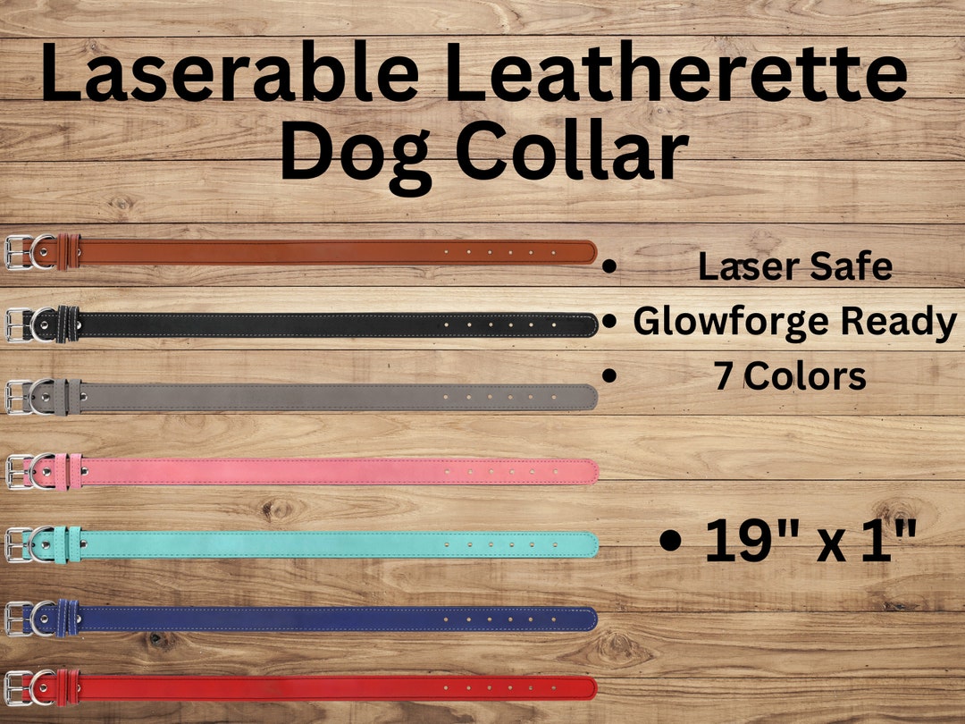 Medium Laserable Leatherette Pet Collars Dog Collars, Glowforge ...