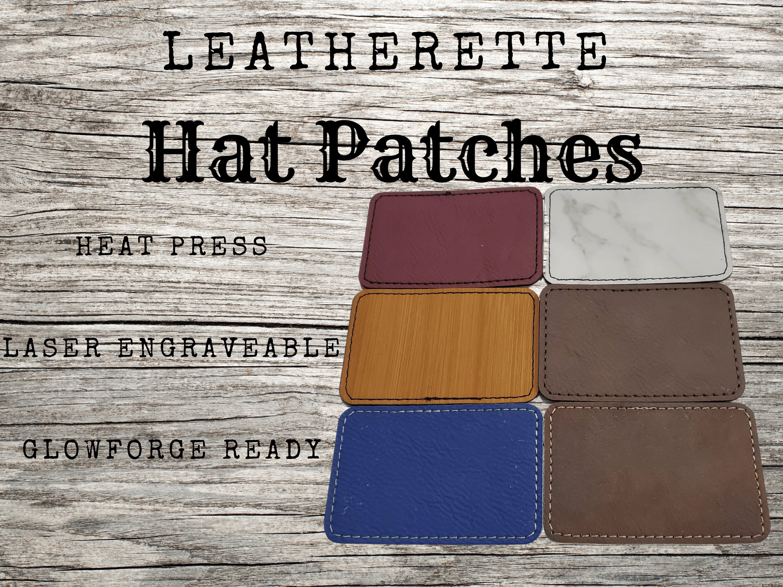 Small Rectangle Laserable Leatherette Patch With Heat Applied - Etsy