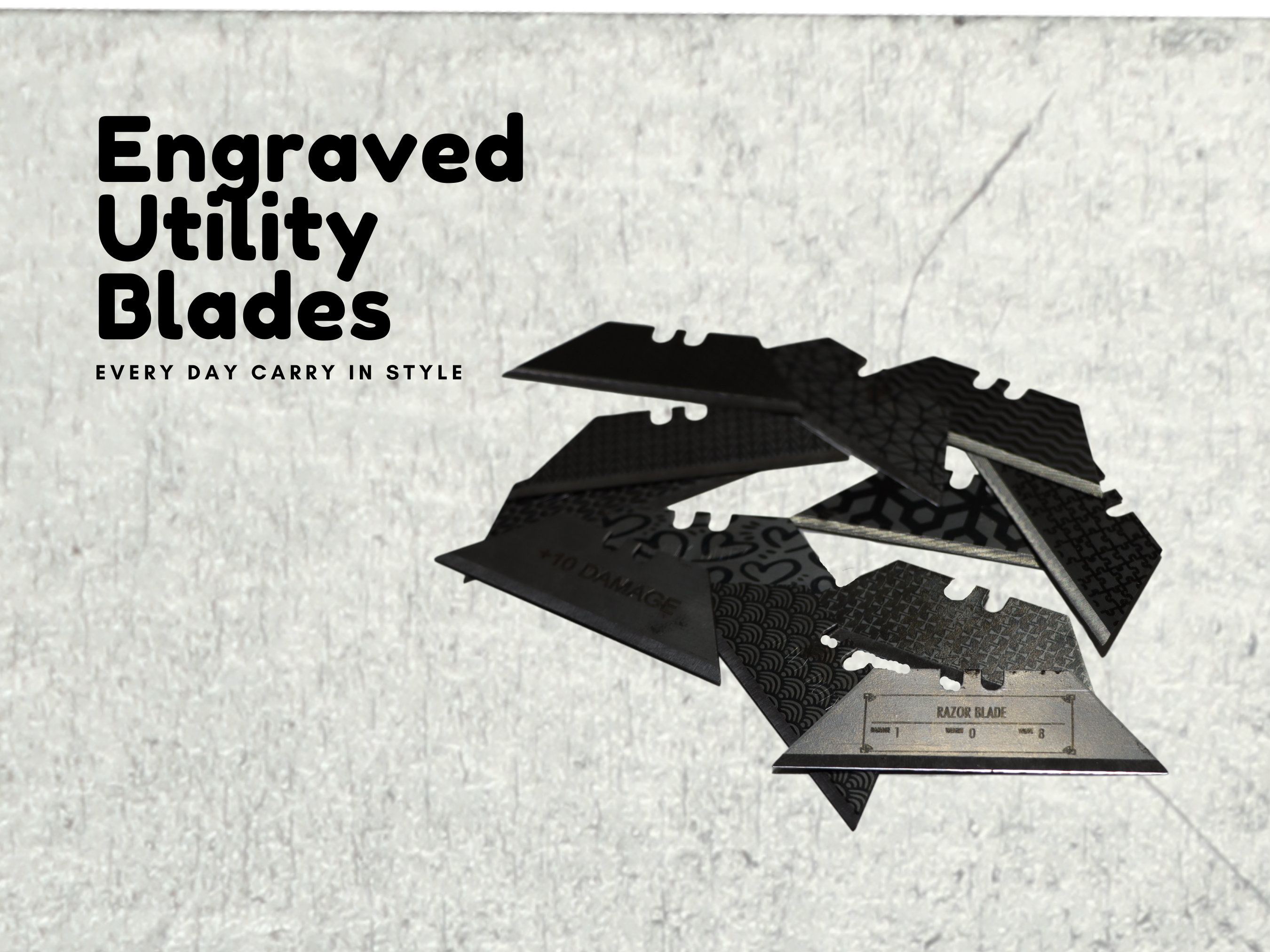 Utility Razor Blade engraved Personalized EDC Craft Hobby - Etsy