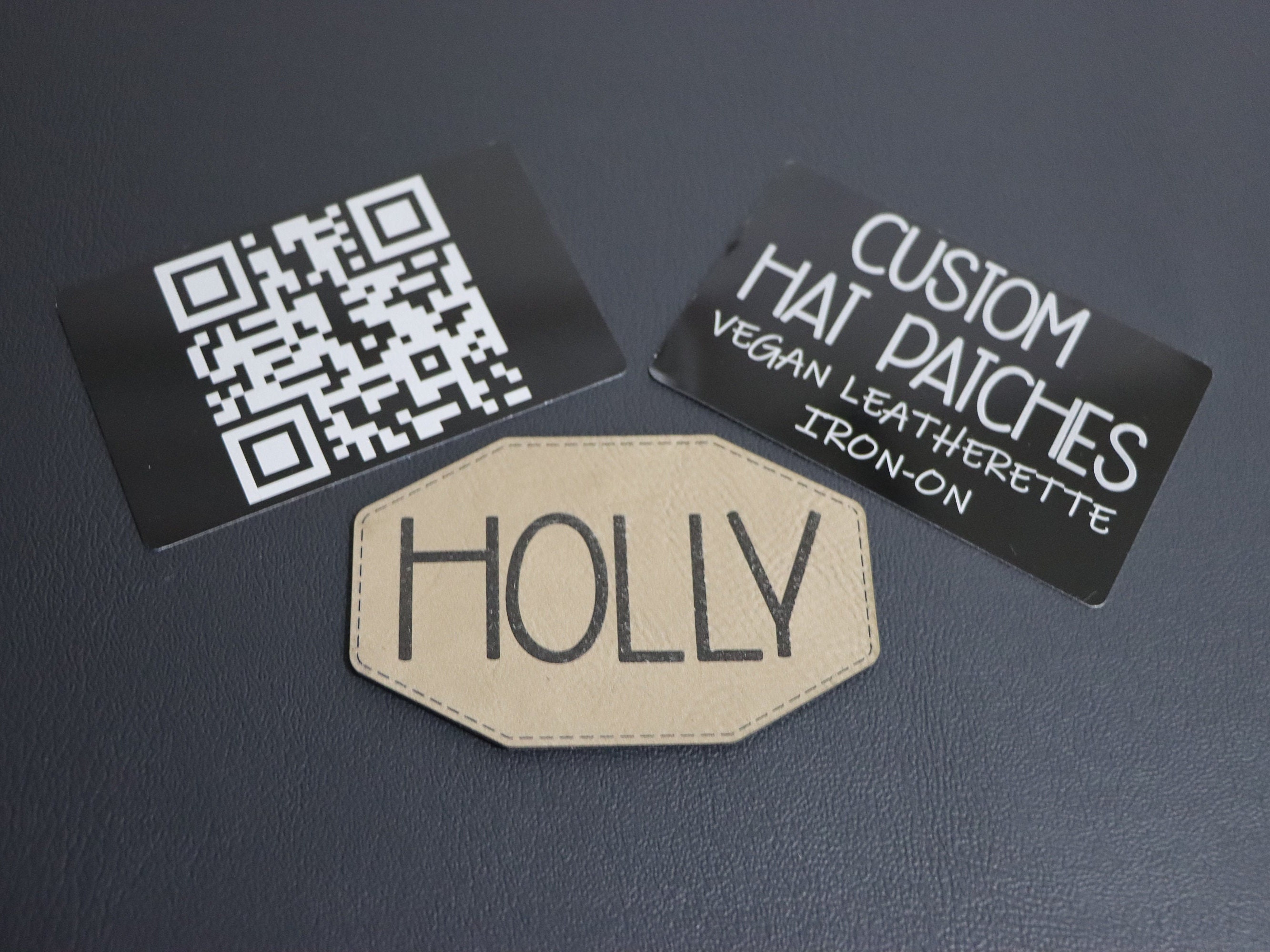 Custom Leatherette Patch Engraved Hat Patch Events - Etsy