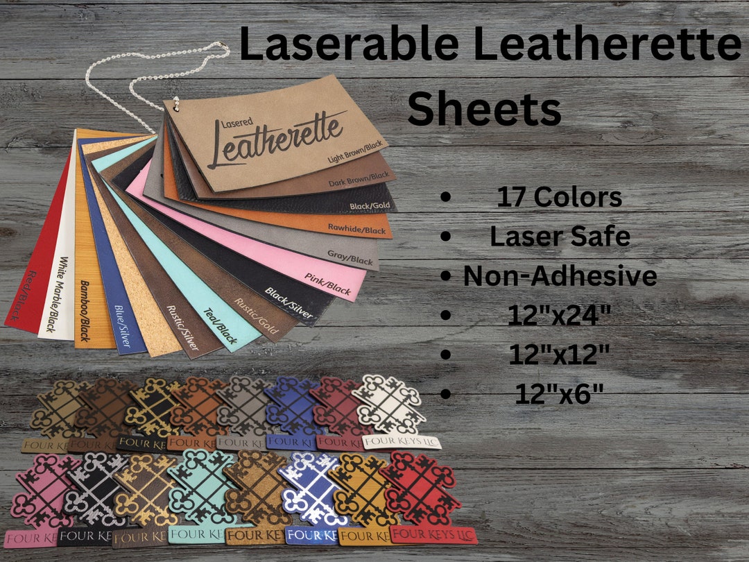 Laserable Leatherette Sheets 12x24 or 12x12 or 6x12 Laser - Etsy