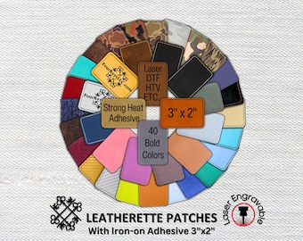 Rawhide Hat Patches Blank, Laserable Leatherette Patch With Adhesive ...