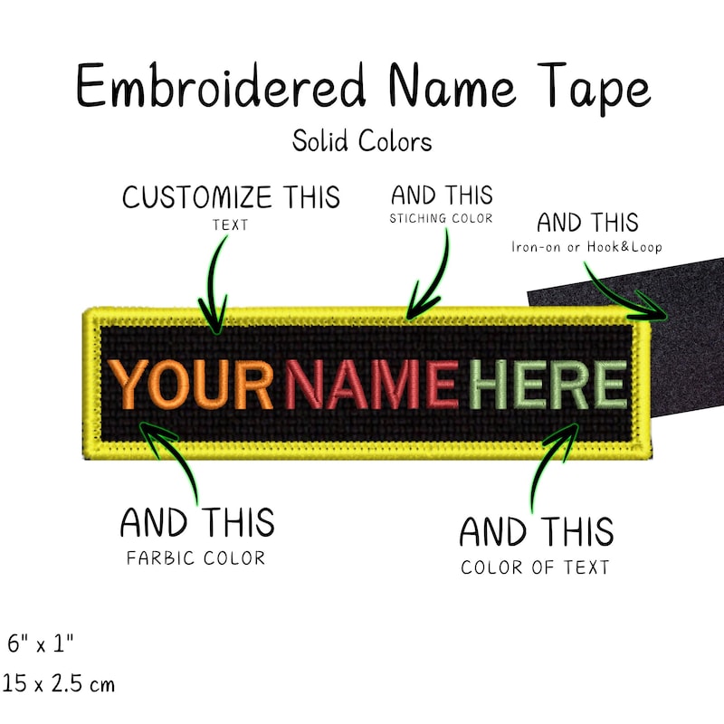 Custom Velcro Name Tag - Etsy