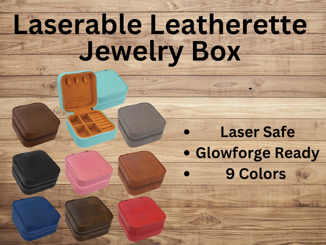 Laserable Leatherette Jewelry Box ~ Ring Box, Travel Box, Travel ...